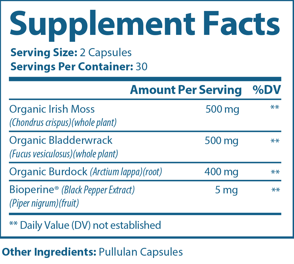 Best Natural Irish Sea Moss Capsules By Clinical Effects